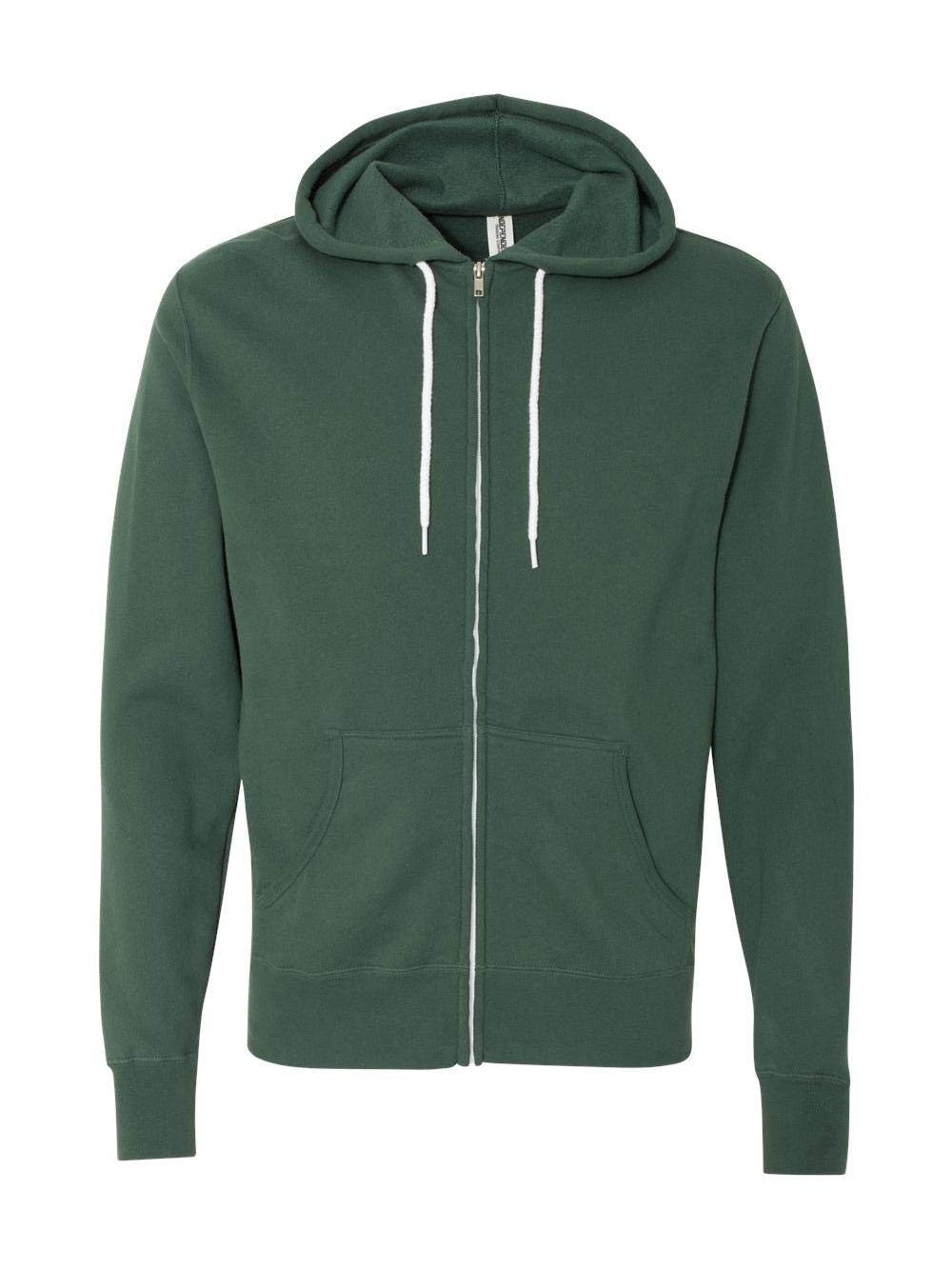 Independent Trading Co. - Lightweight Full-Zip Hooded Sweatshirt - AFX90UNZ - L - Alpine Green