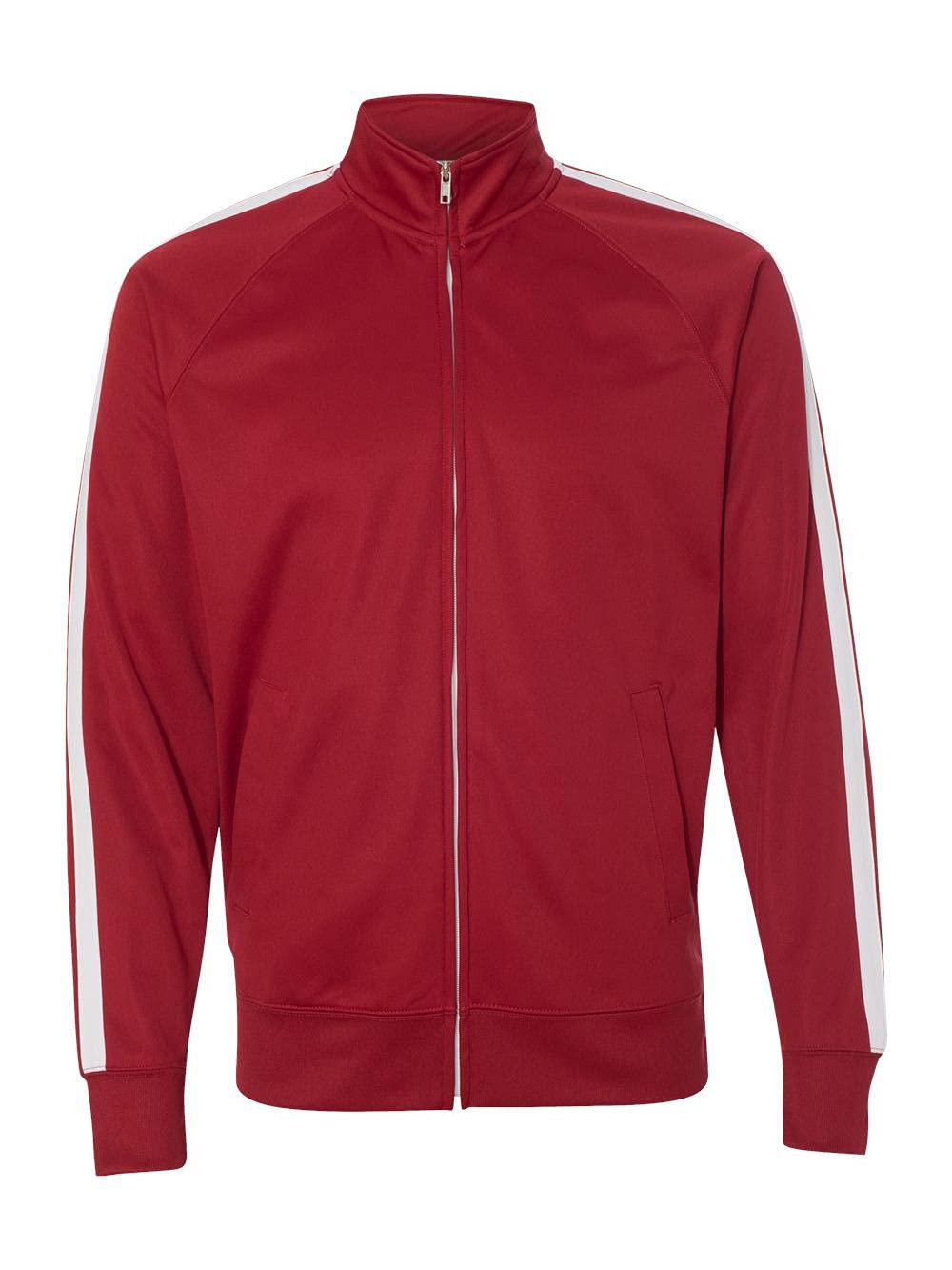 Independent Trading Co. - Lightweight Poly-Tech Full-Zip Track Jacket - EXP70PTZ - XL - Brick Red