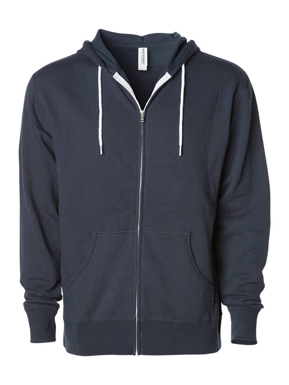 Independent Trading Co. - Lightweight Full-Zip Hooded Sweatshirt - AFX90UNZ - 2XL - Slate Blue