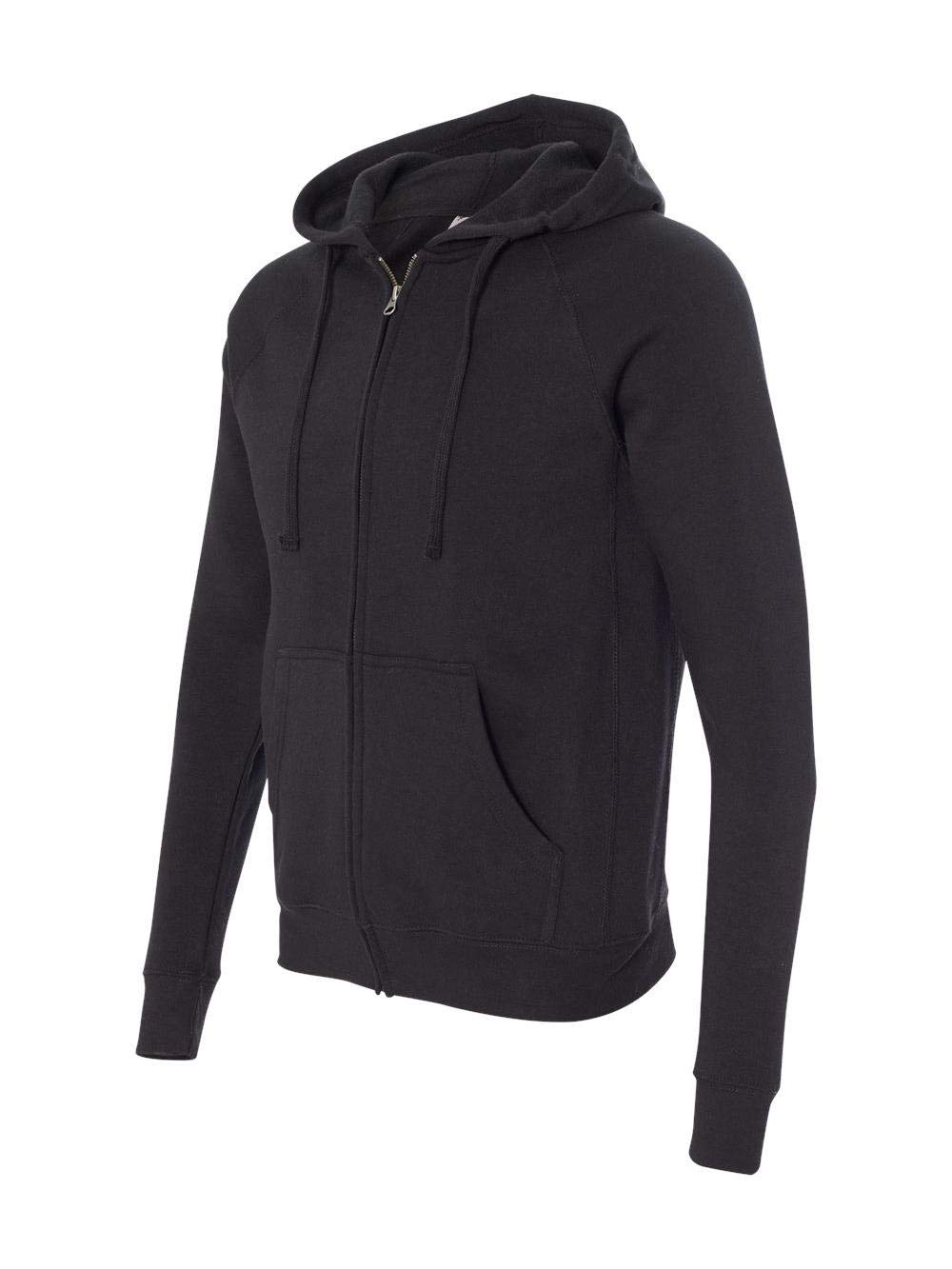 Independent Trading Co. - Special Blend Raglan Full-Zip Hooded Sweatshirt - PRM33SBZ - L - Black