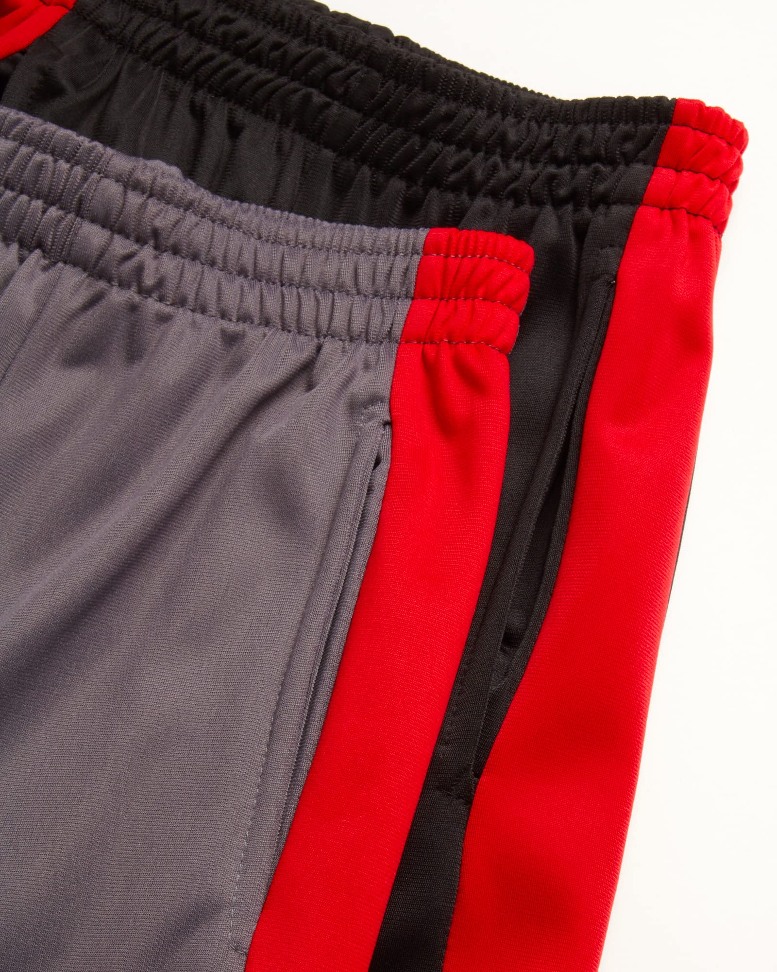 Quad Seven Boys' Sweatpants - Breathable Active Tricot Jogger Track Pants with Side Pockets - Sweatpants for Boys (4-18), Size 16-18, Navy/Black/Charcoal/Black