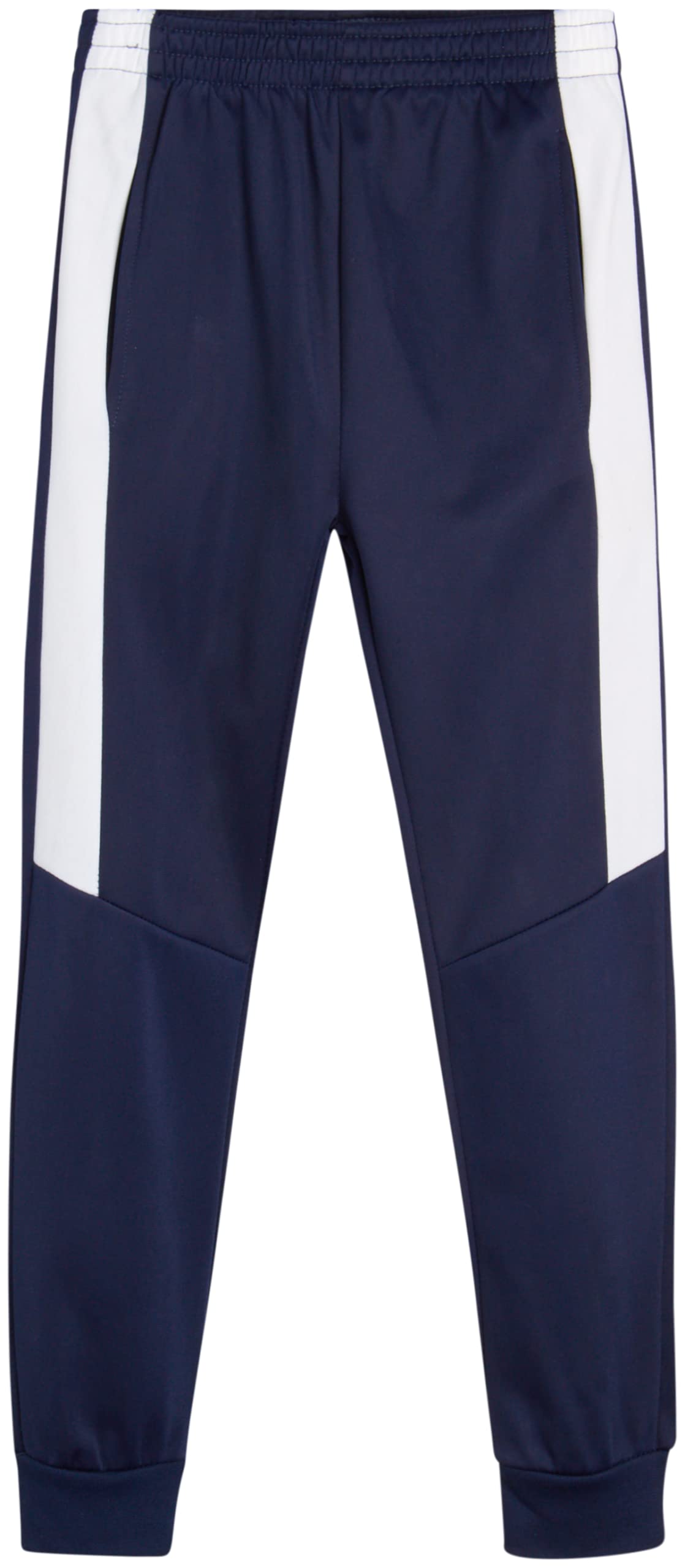Quad Seven Boys' Sweatpants - Breathable Active Tricot Jogger Track Pants with Side Pockets - Sweatpants for Boys (4-18), Size 16-18, Navy/Black/Charcoal/Black
