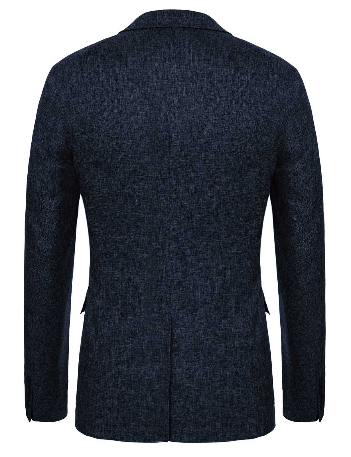 Men's Tailored Casual Blazer Slim Fit One Button Business Sport Coat Navy L