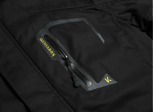 Keevoom Men's Winter Jackets Warm Ski Snow Coats Waterproof Hooded Raincoats Snowboarding Lined Windproof Windbreaker