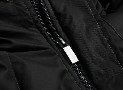 Keevoom Men's Winter Jackets Warm Ski Snow Coats Waterproof Hooded Raincoats Snowboarding Lined Windproof Windbreaker