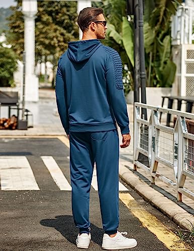 COOFANDY Men's 2 Piece Tracksuit Hoodie Sweatsuit Sets Casual Jogging Athletic Suits