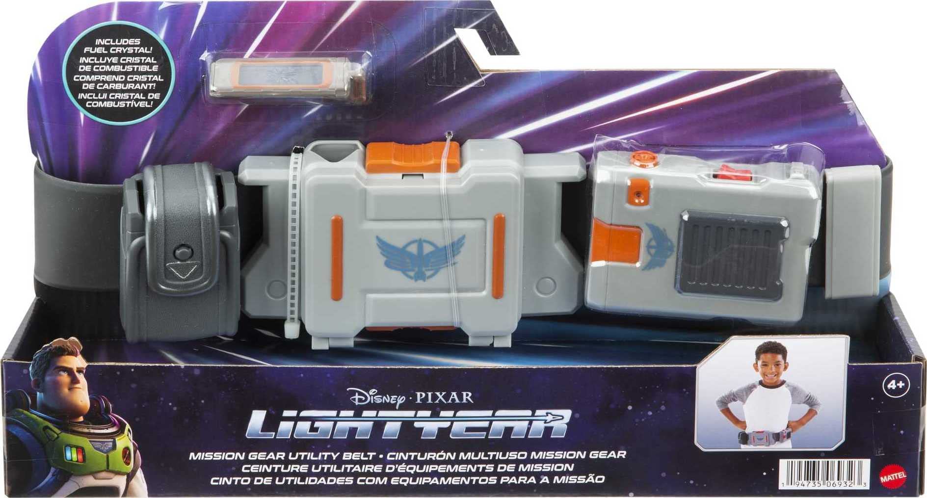 Mattel Disney and Pixar Lightyear Utility Belt, Mission Gear Role-Play & Costume Toy, Life-Size & Adjustable for 4 Years Old & Up