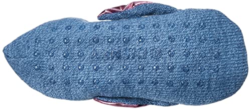 Disney womens Disney Lilo & Stitch Teddy faux fur Slipper Sock, Blue Light, Fits Sock Size 9-11 Fits Shoe Size 4-10.5 US