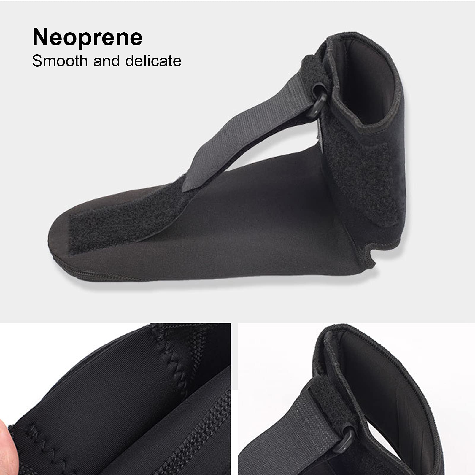 Drop Foot Brace Plantar Fasciitis Night Splint Orthotic Brace Adjustable Ankle Brace for Men and Women(S)