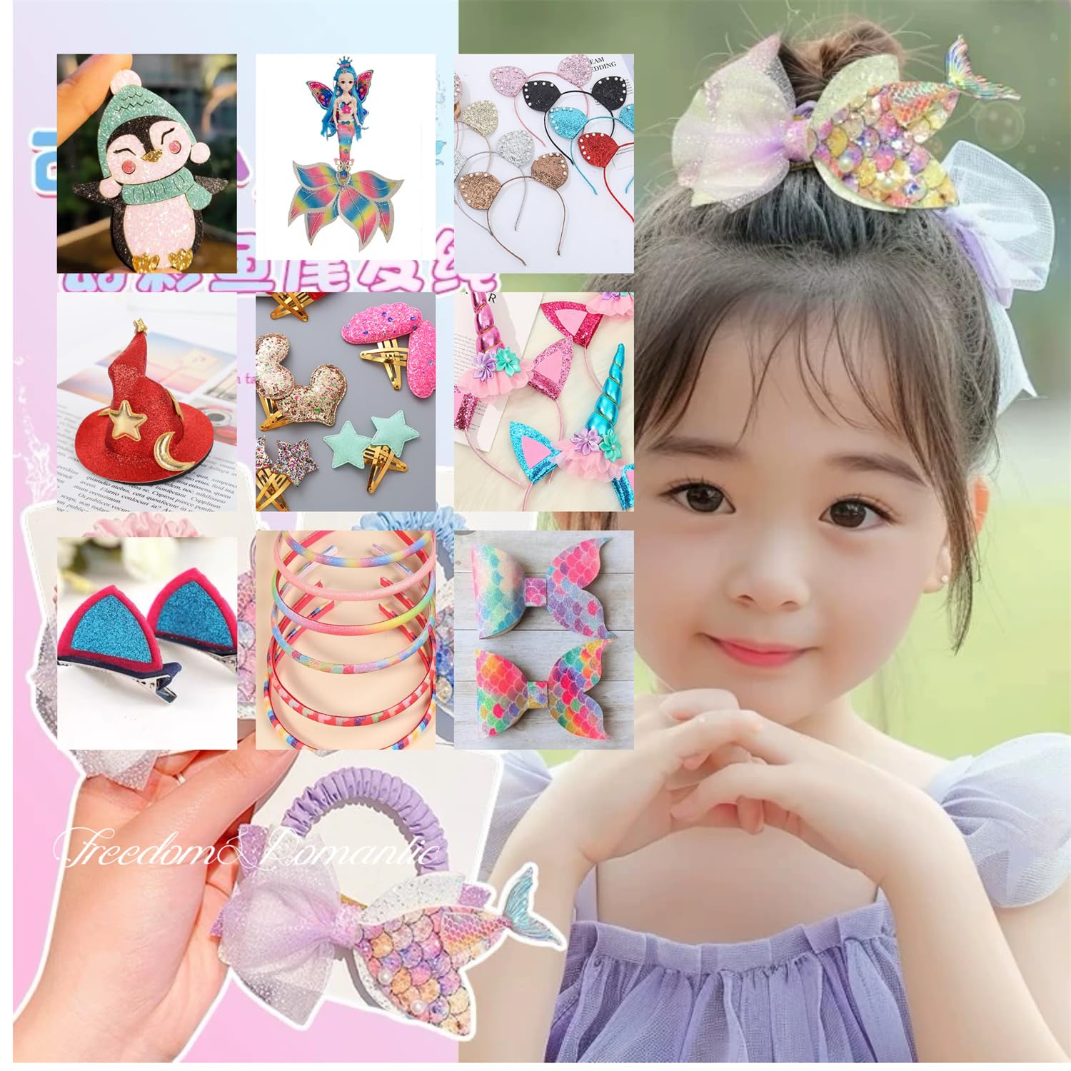 Shalun 50pcs/Pack A4 Random Printed Fine Glitter Faux Leather Sheets for Sewing Cricut Starter 8x12inch