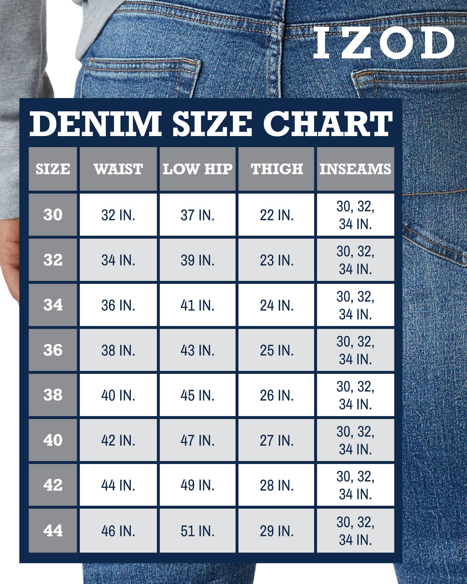 IZOD Men's Straight Fit Jeans - Comfortable Stretch Casual Pull On Denim Jeans for Men - Ultrasoft Men's Fashion Pants, Size 30W x 30L, Soft Blue