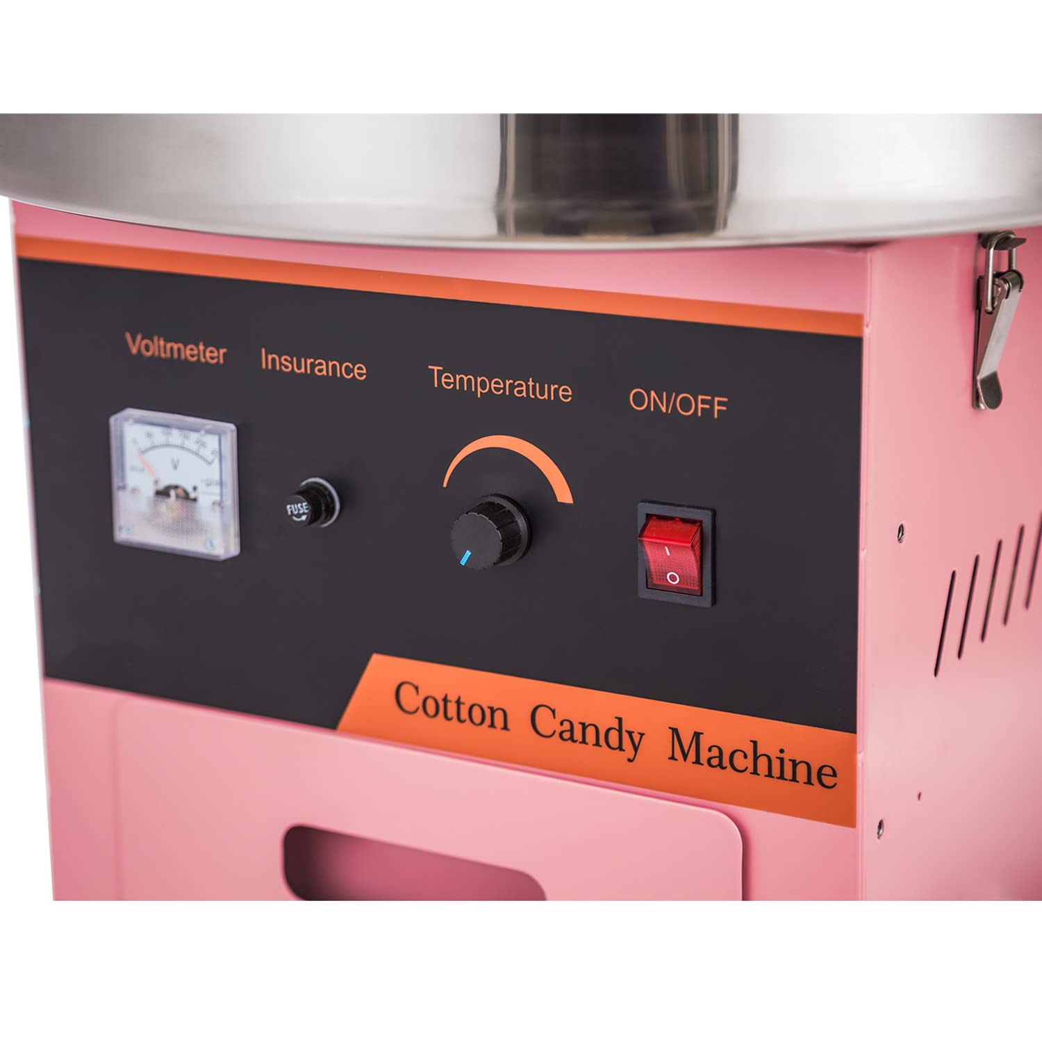 Commercial Cotton Candy Machine Electric Cotton Candy Floss Maker - 110V for the Perfect Party Favor for Birthdays, School function, or Social Events.(Pink) (Without wheels, Pink)
