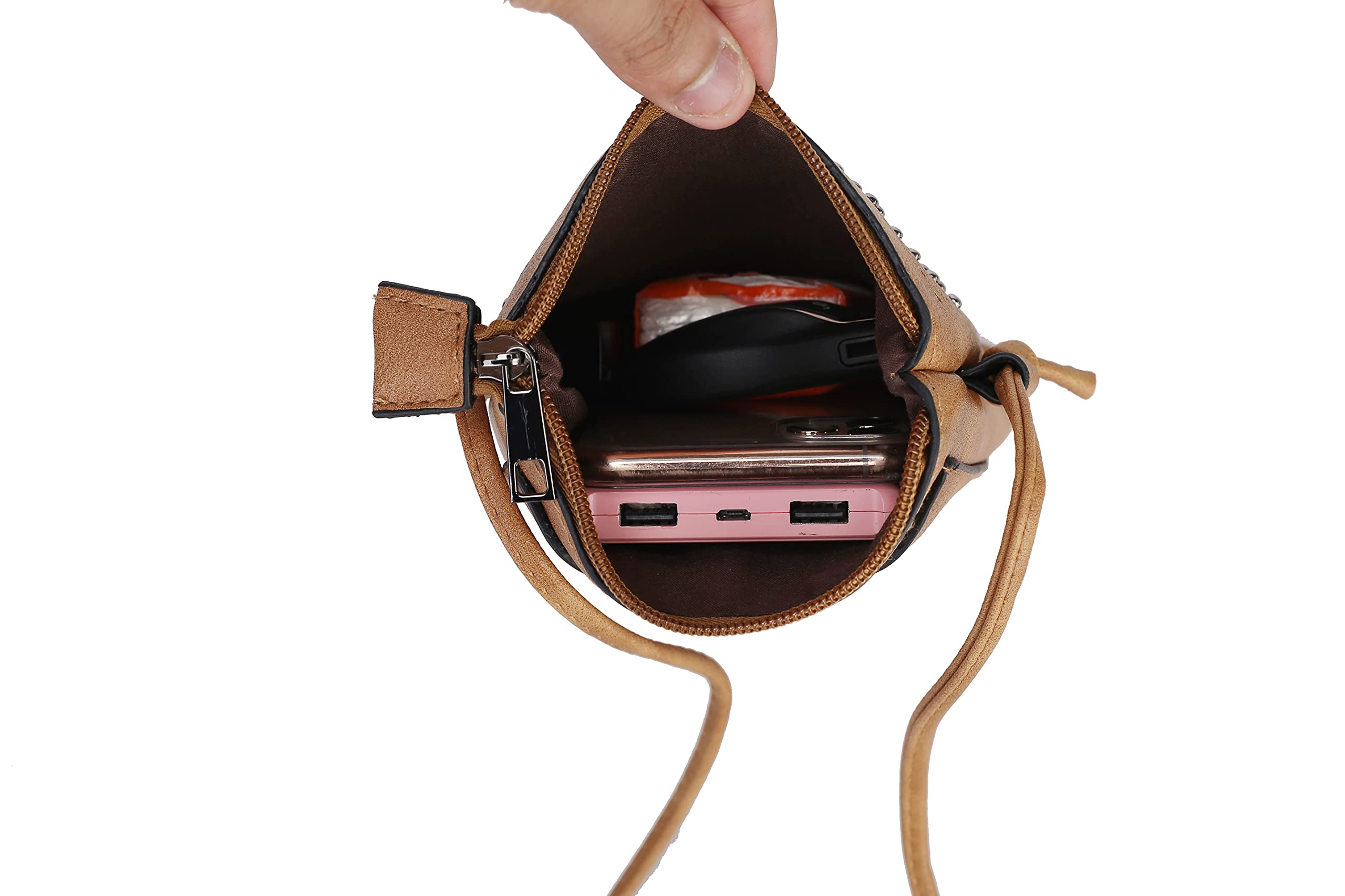 MKF Collection Crossbody Bags for Women Handbag, PU Leather Crossover, Small Shoulder Side Messenger Purse Rose