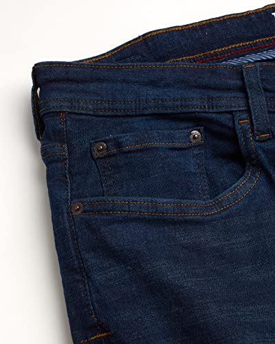 IZOD Men's Relaxed Fit Jeans - Comfortable Stretch Casual Pull On Denim Jeans for Men - Expanded Leg Men's Fashion Pants, Size 36W x 30L, Dark Harlow