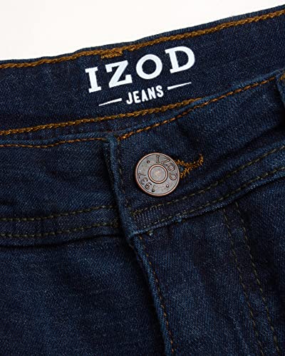 IZOD Men's Relaxed Fit Jeans - Comfortable Stretch Casual Pull On Denim Jeans for Men - Expanded Leg Men's Fashion Pants, Size 36W x 30L, Dark Harlow