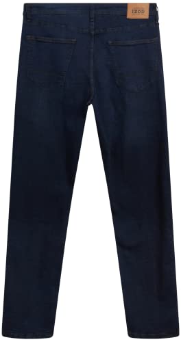 IZOD Men's Relaxed Fit Jeans - Comfortable Stretch Casual Pull On Denim Jeans for Men - Expanded Leg Men's Fashion Pants, Size 36W x 30L, Dark Harlow