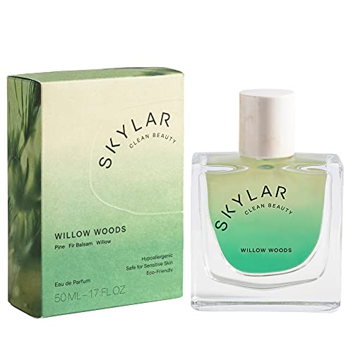Skylar Willow Woods Eau de Parfum - Hypoallergenic & Clean Perfume for Women & Men, Vegan & Safe for Sensitive Skin - Woody Perfume with Notes of Pine, Fir Balsam & Willow - 50mL /1.7 Fl oz