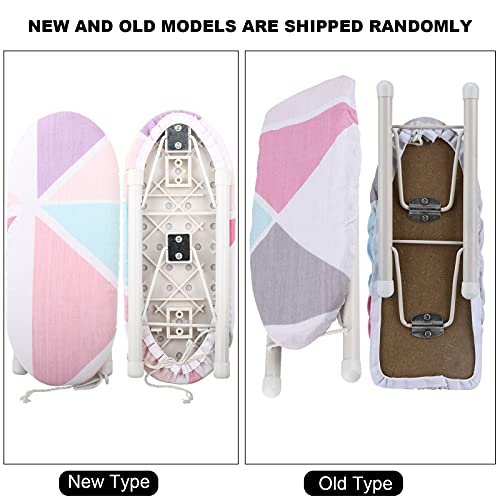 BORDSTRACT Tabletop Ironing Board, 10.2×4.3×3.5in Foldable Mini Ironing Board with Iron Rest Portable Folding Desktop Clothes Ironing Table for Home Travel Sleeve Cuffs Collars