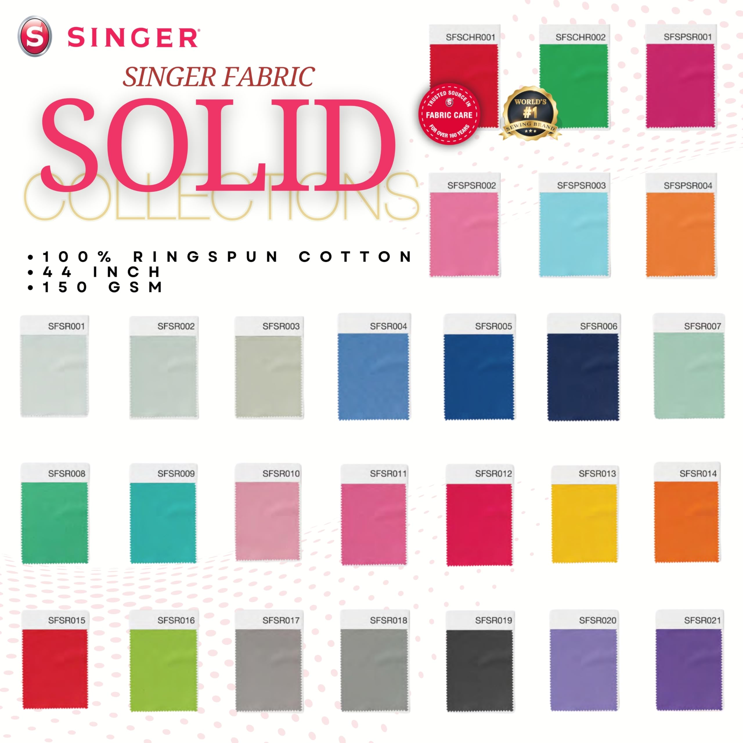 Singer Fabric, 100% Cotton, Ceramic Solid, Cut by The Yard