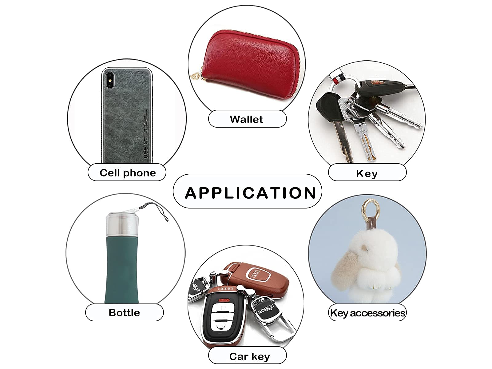 PAMIR TONG PU Faux Leather Wristlet Strap for Key, Hand Wrist Lanyard Key Chain Holder with Tassel for Wallet Purse Clutch Cellphone Wristlet Key (Red)