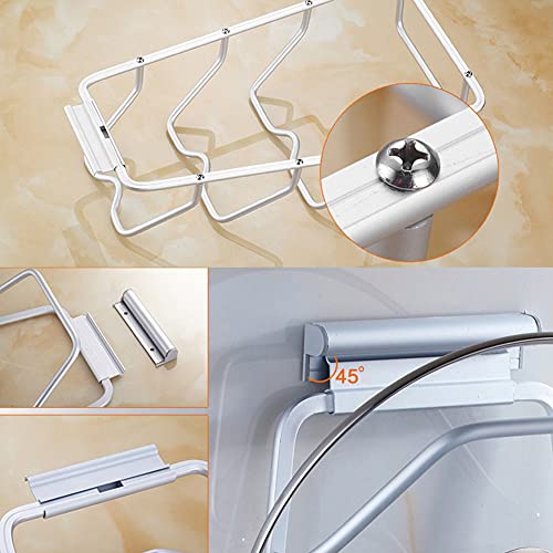 DOUBA Lid Portable Wall Hanging Pot Rack Cover Shelf Storage Space Aluminum Kitchen Organizer Hanger Dish Holder
