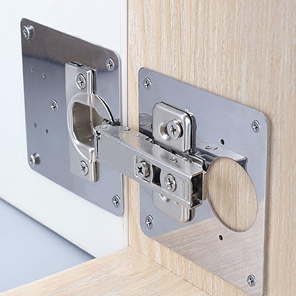 WANLIN Cabinet Door Hinge Repair Kit, Includes Fixing Screws, for Wood, Furniture, Shelves, Cabinet (2pcs)