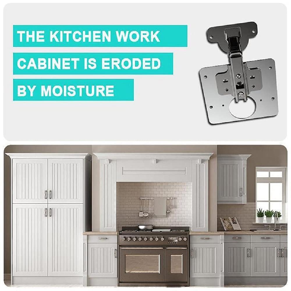 WANLIN Cabinet Door Hinge Repair Kit, Includes Fixing Screws, for Wood, Furniture, Shelves, Cabinet (2pcs)