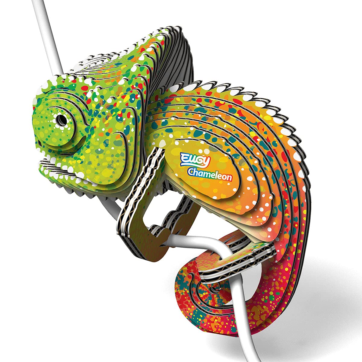 Eugy Chameleon 3D Puzzle, 31 Piece Eco-Friendly Educational Toy Puzzles for Boys, Girls & Kids Ages 6+