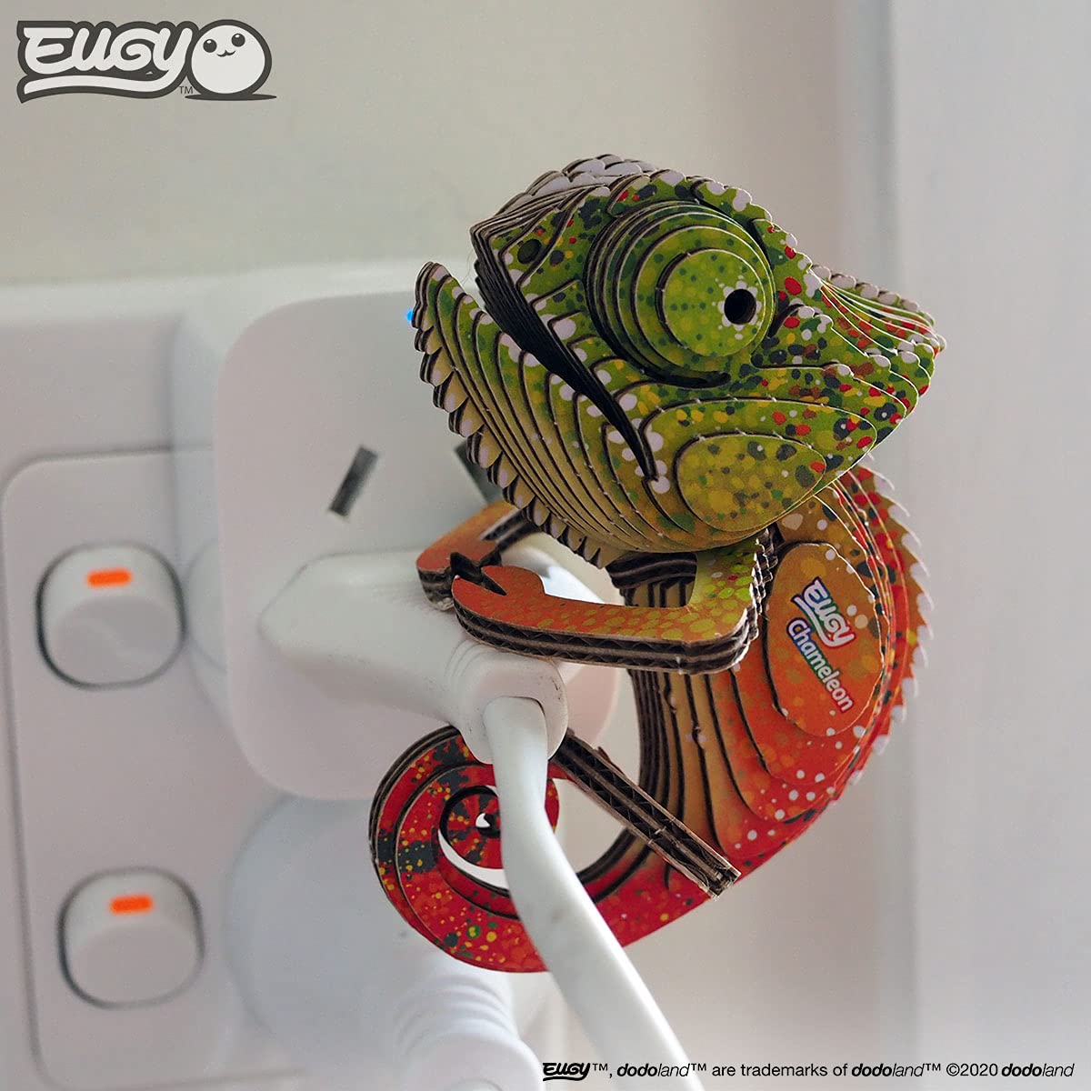 Eugy Chameleon 3D Puzzle, 31 Piece Eco-Friendly Educational Toy Puzzles for Boys, Girls & Kids Ages 6+
