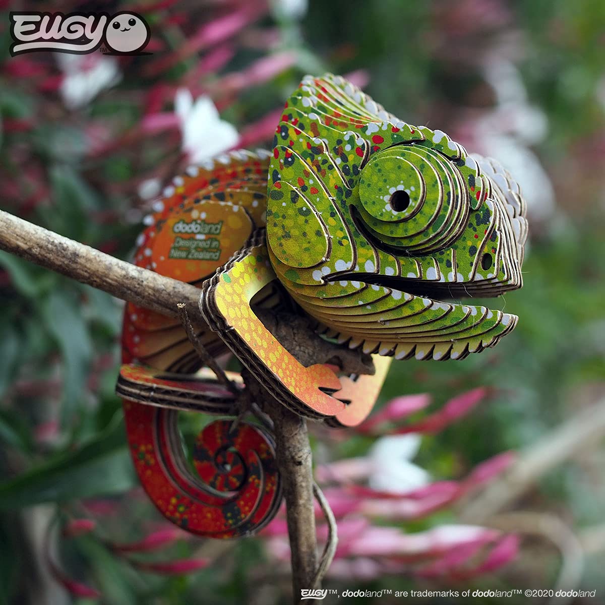 Eugy Chameleon 3D Puzzle, 31 Piece Eco-Friendly Educational Toy Puzzles for Boys, Girls & Kids Ages 6+