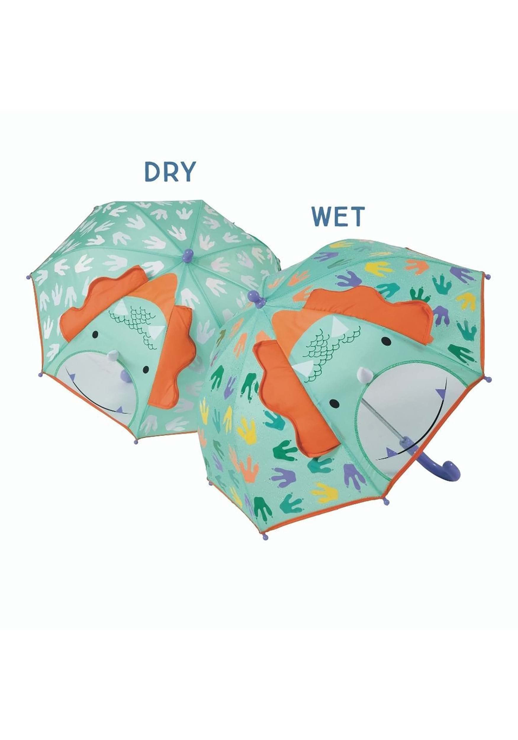 Floss & Rock 43P6409 Dinosaur Color Changing 3D Kids Umbrella, 22.05-inch Height