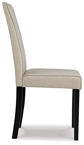 Signature Design by Ashley Kimonte Upholstered 19" Parsons Dining Chair, 2 Count, Beige