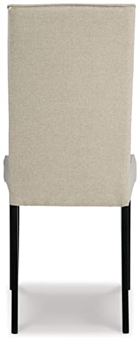 Signature Design by Ashley Kimonte Upholstered 19" Parsons Dining Chair, 2 Count, Beige