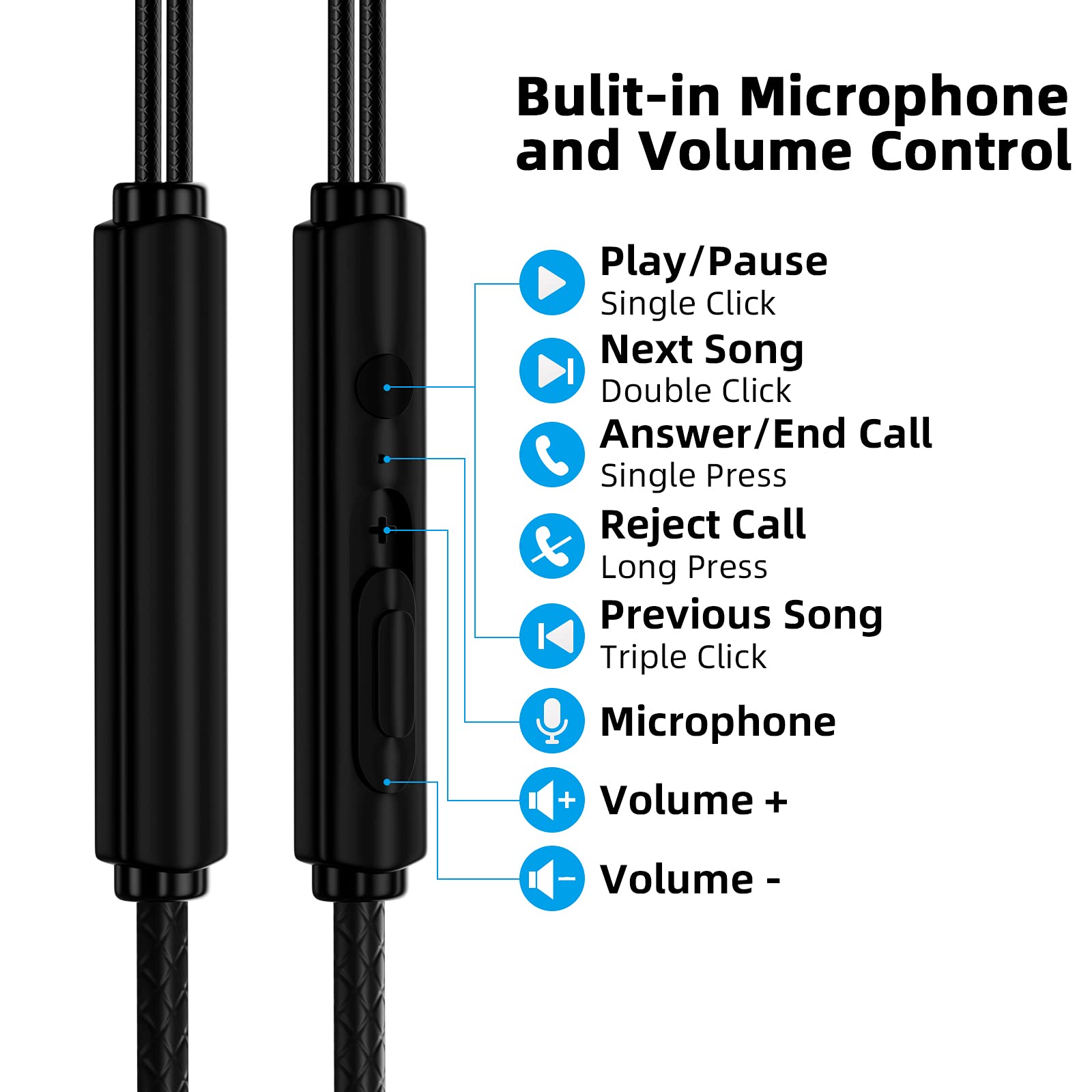 ACAGET Gaming Earbuds, USB C Headphones Wired in Ear Game Headset