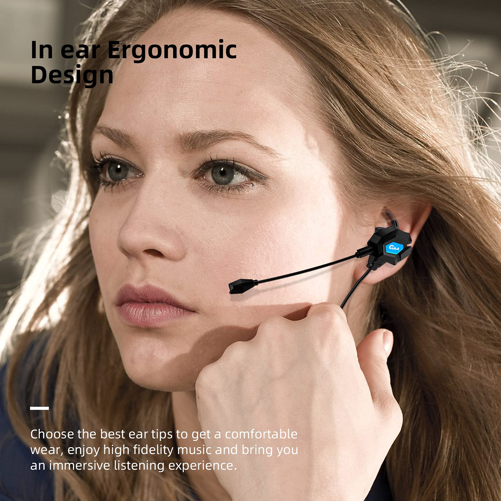 ACAGET Gaming Earbuds, USB C Headphones Wired in Ear Game Headset