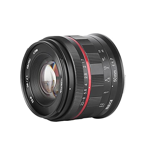 Meike 50mm F1.7 Full Frame Large Aperture Manual Focus Lens for Panasonic Lumix Sigma Leica L-Mount Mirrorless Camera Such as S1, S1R,S1H, S5, FP…