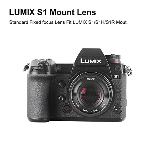 Meike 50mm F1.7 Full Frame Large Aperture Manual Focus Lens for Panasonic Lumix Sigma Leica L-Mount Mirrorless Camera Such as S1, S1R,S1H, S5, FP…