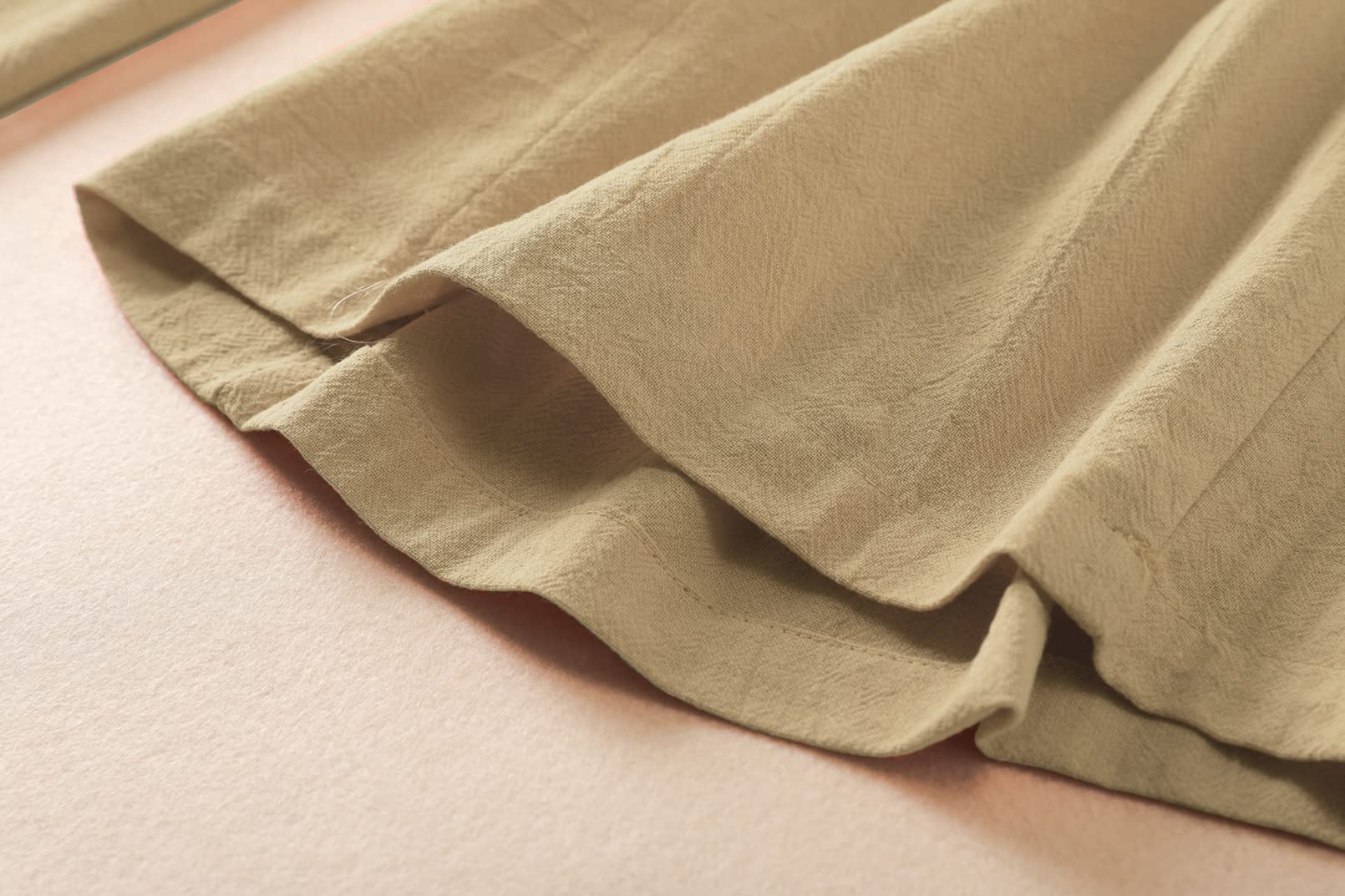 Hisanny Womens Plus Size Linen Pants Wide Leg Palazzo Trousers High Elastic Waist Flowy Culottes with Pockets Khaki XX-Large