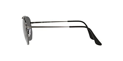 Ray-Ban RB3648 The Marshal Square Sunglasses, Antique Gunmetal/Dark Grey, 54 mm