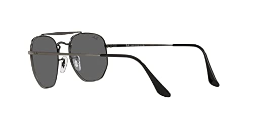 Ray-Ban RB3648 The Marshal Square Sunglasses, Antique Gunmetal/Dark Grey, 54 mm