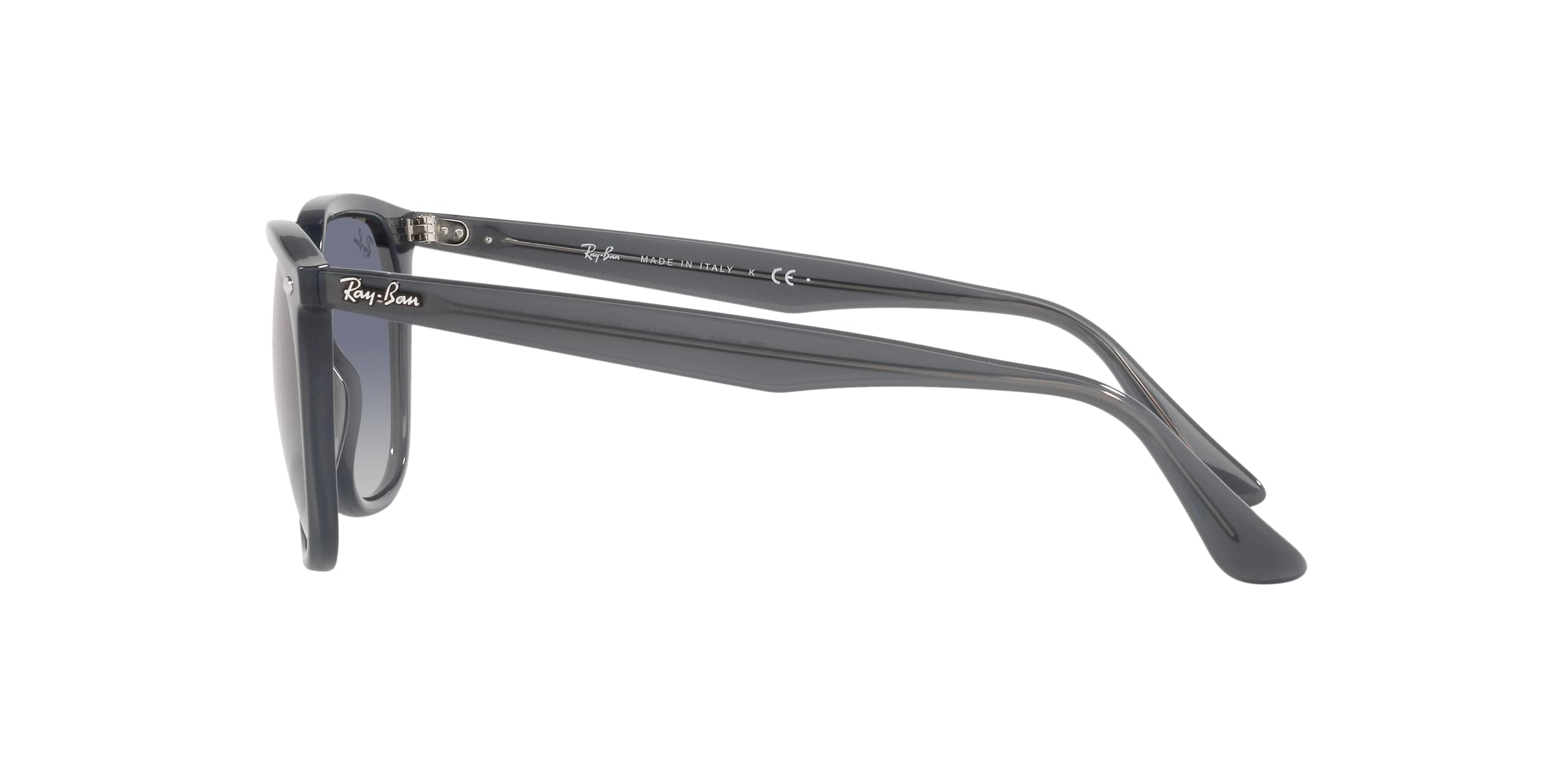 Ray-Ban RB4362 Square Sunglasses, Opal Grey/Grey Gradient Dark Blue, 55 mm
