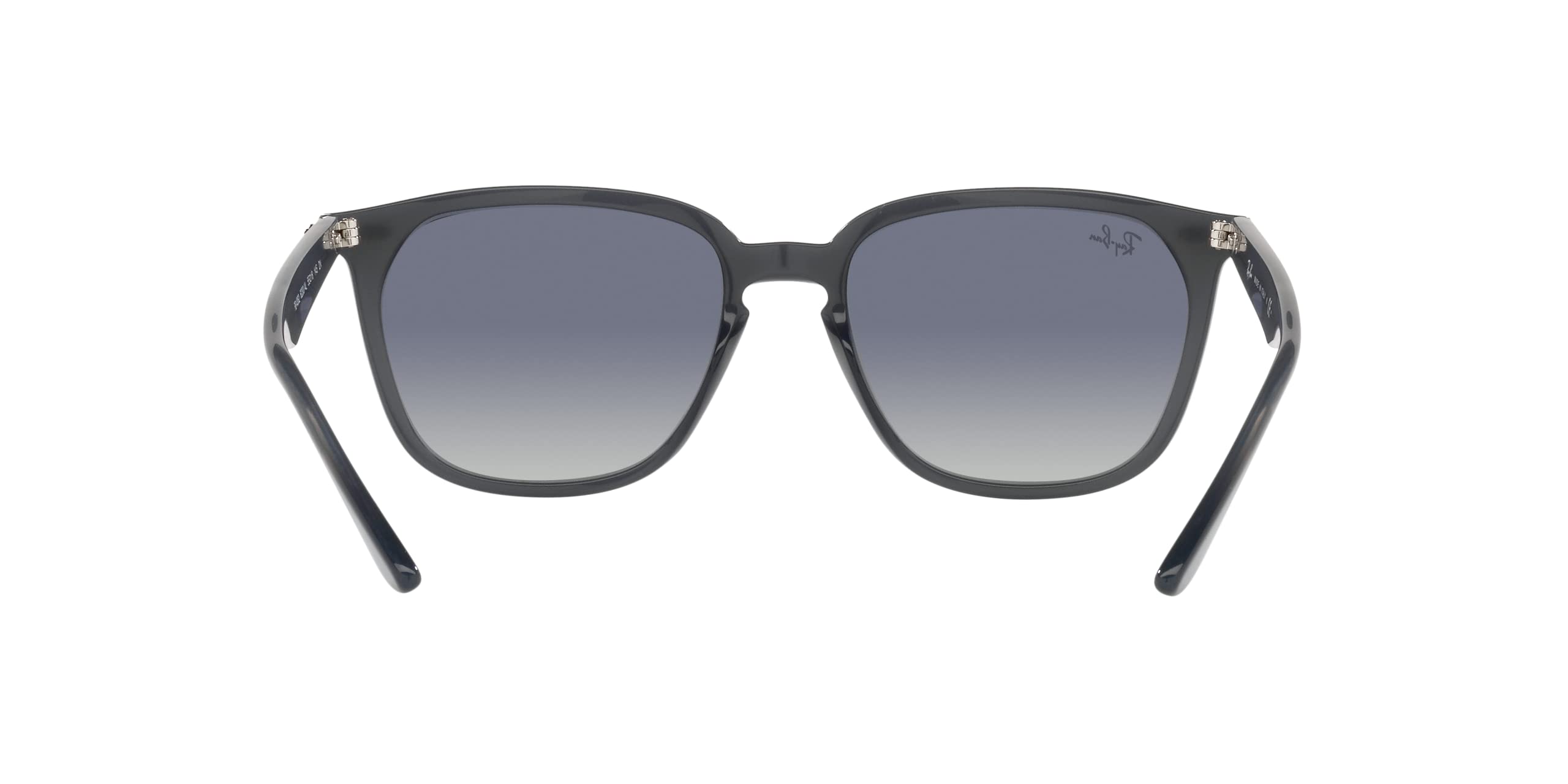 Ray-Ban RB4362 Square Sunglasses, Opal Grey/Grey Gradient Dark Blue, 55 mm