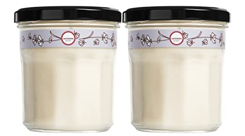 Mrs. Meyer's Soy Aromatherapy Candle, 35 Hour Burn Time, Made with Soy Wax and Essential Oils, Lavender, 7.2 oz - Pack of 2