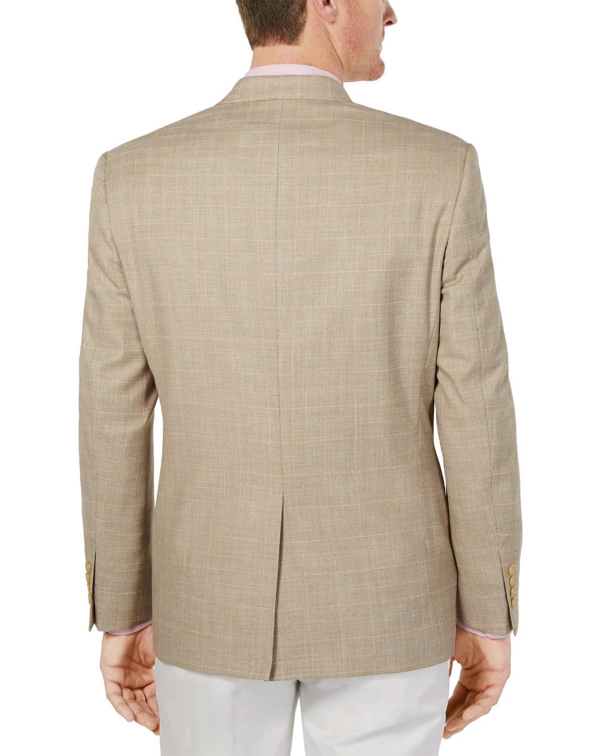 Lauren Ralph Lauren Mens Lexington Plaid Blazer Sportcoat Tan 38R