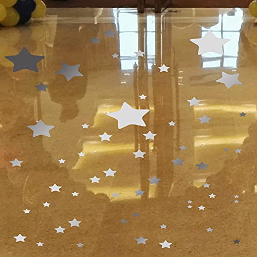 56 PCS Metallic Silver Star Stickers Floor Decal Stickers Wall Stickers Party Decoration Bridal Shower Home Engagement…