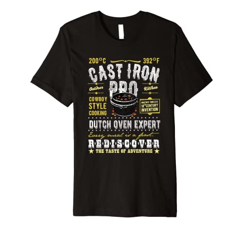 Dutch Oven Cast Iron Pro BBQ Dutch Oven Premium T-Shirt