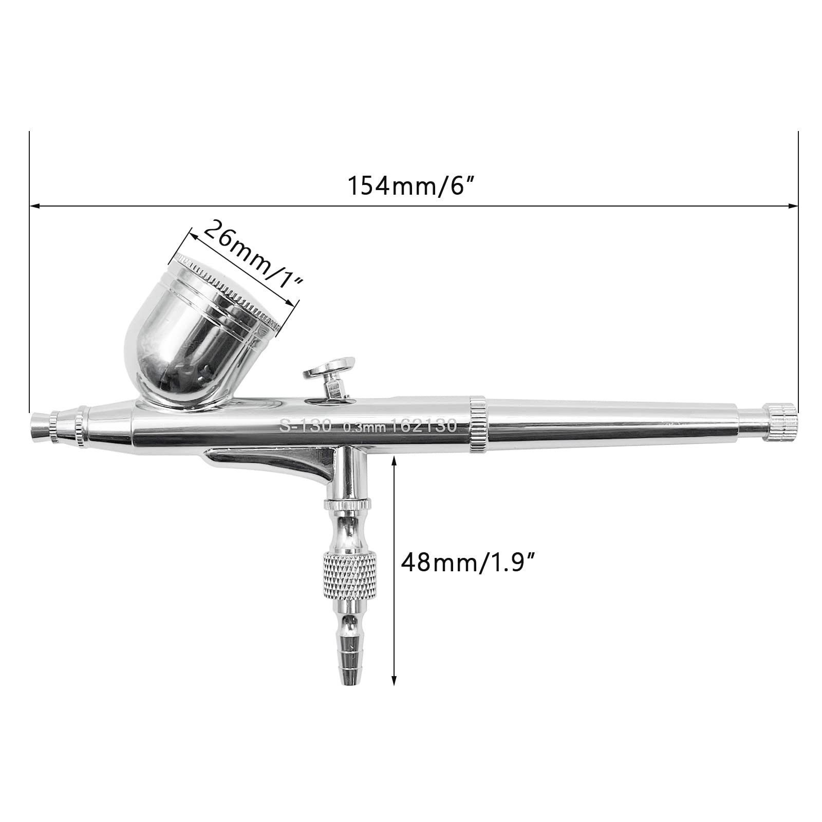 Gravity Feed Dual-Action Airbrush Spray Gun Kit Trigger Spray Gun for Art Craft Model Paint Spraying Hobby 0.3MM 7CC Air Brush