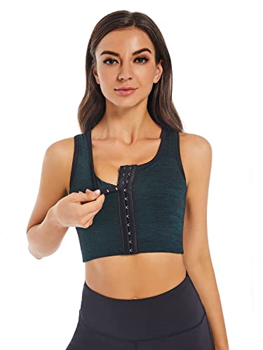 Chest Binder for Transgender FTM Binder Trans Half Clasp Elastic Breathable Trans Binder Tank Top Women Brown