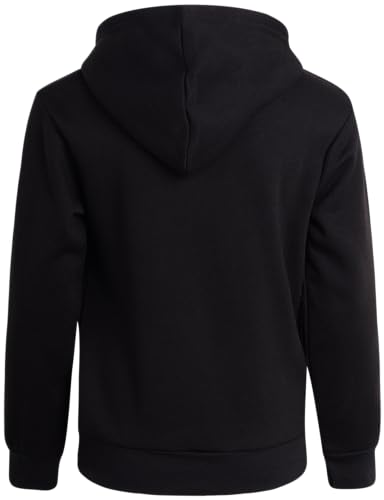 Quad Seven Boys' Fleece Jogger Set - 2 Piece Basic Solid Pullover Hoodie and Cargo Pocket Sweatpants (Size: 8-18), Size 8-10, Black