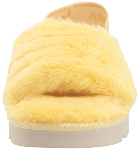Koolaburra by UGG Unisex-Child K FUZZ'N Sandal, Pale Banana, 2 Little Kid